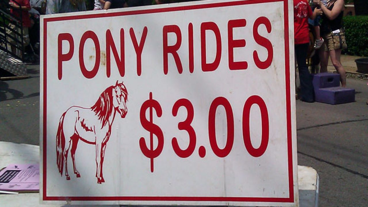 Pony Ride Weight Limit Signs